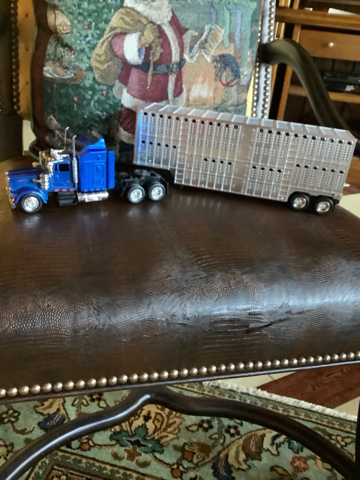Amazon.com: New Ray Toys 1/43 D/C Kenworth W900 Pot Belly Livestock ...