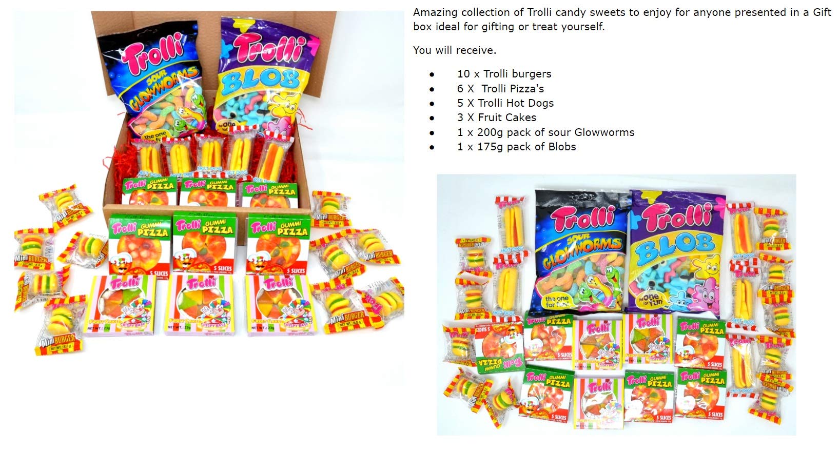 Buy Trolli Sweet Selection Box Burgers Pizza Fruit Cake Hot Dogs Sour ...