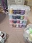 New brothread 3 Layers Stackable Clear Storage Box/Organizer for ...
