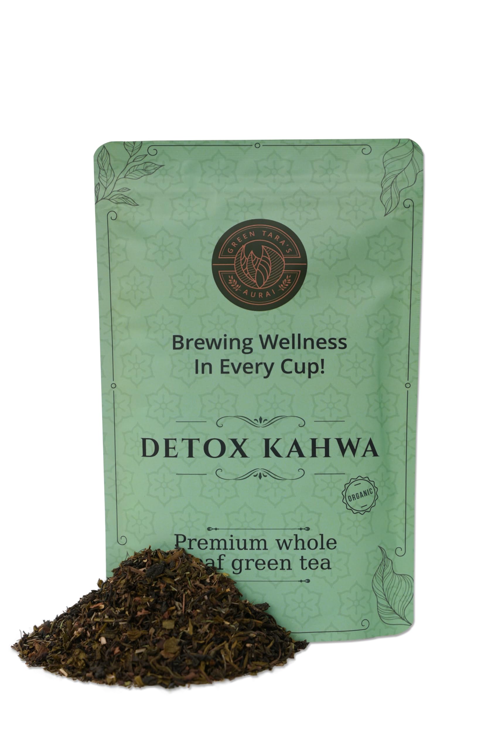 Green Tara’s Aurai Detox Kahwa Green Tea | Certified Organic 100gm (3. ...