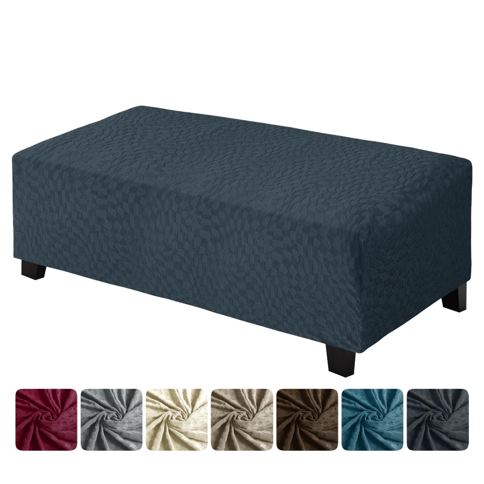 Amazon.com: ZNSAYOTX Ottoman Covers 2024 Fashion Rectangle Footrest ...