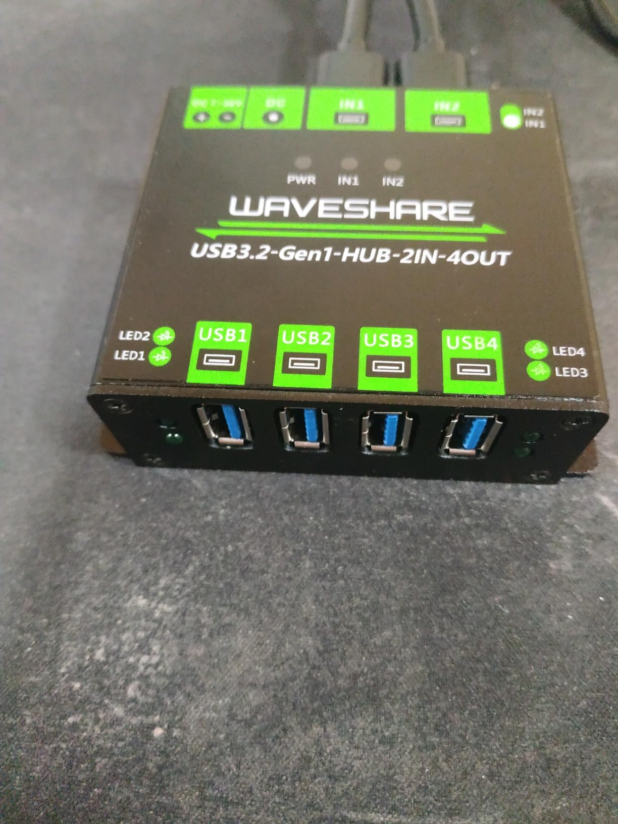 Waveshare Industrial Grade USB HUB, Extending 4X USB 3.2 Ports ...