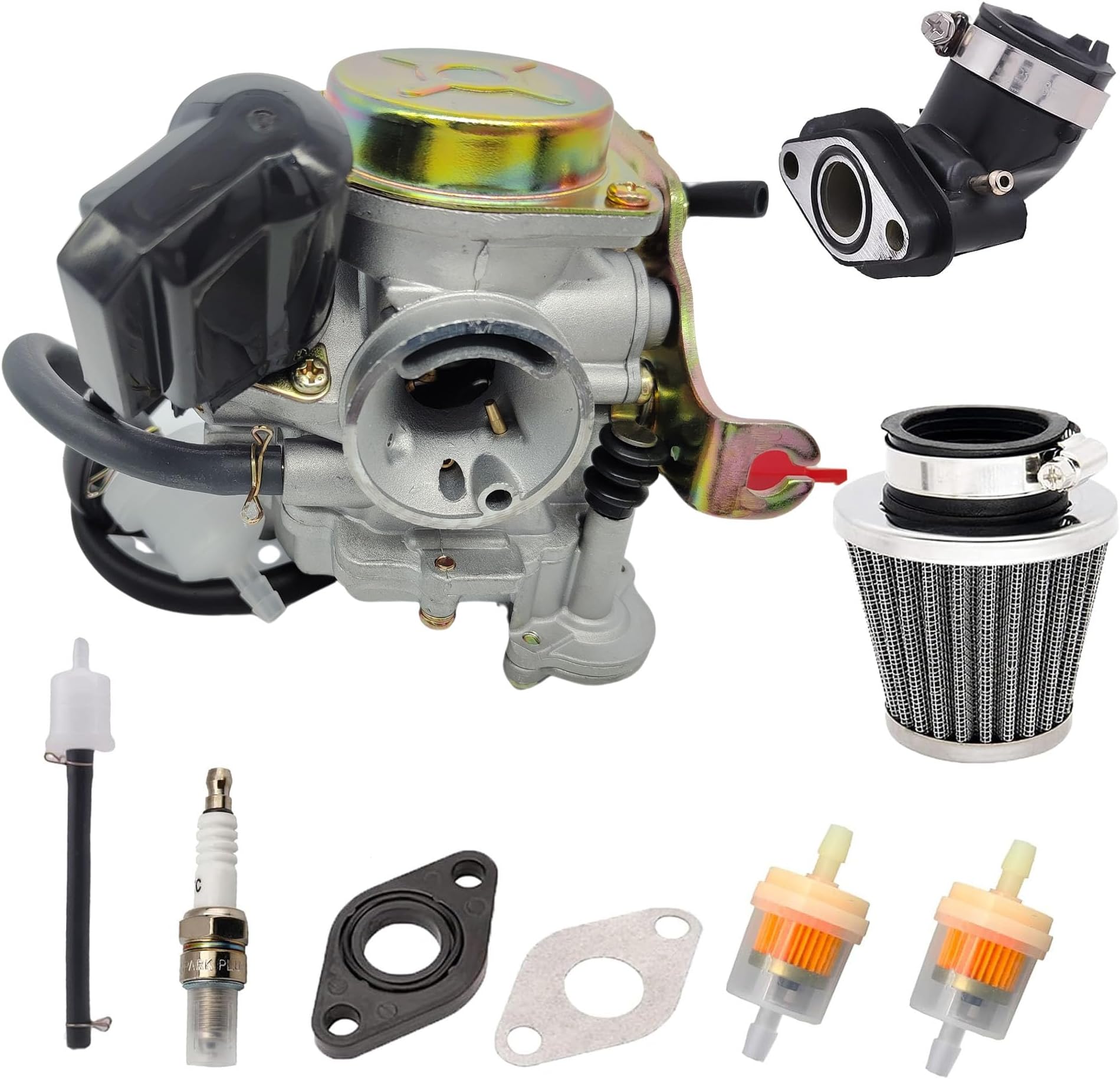Amazon.com: 50CC Carburetor PD18J 18mm 4 Stroke GY6 High Performance ...