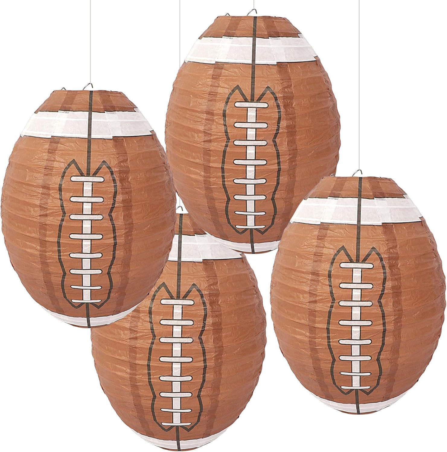 DECYOOL 4PCS Football Paper Lanterns Hanging Football Decoration Ball ...