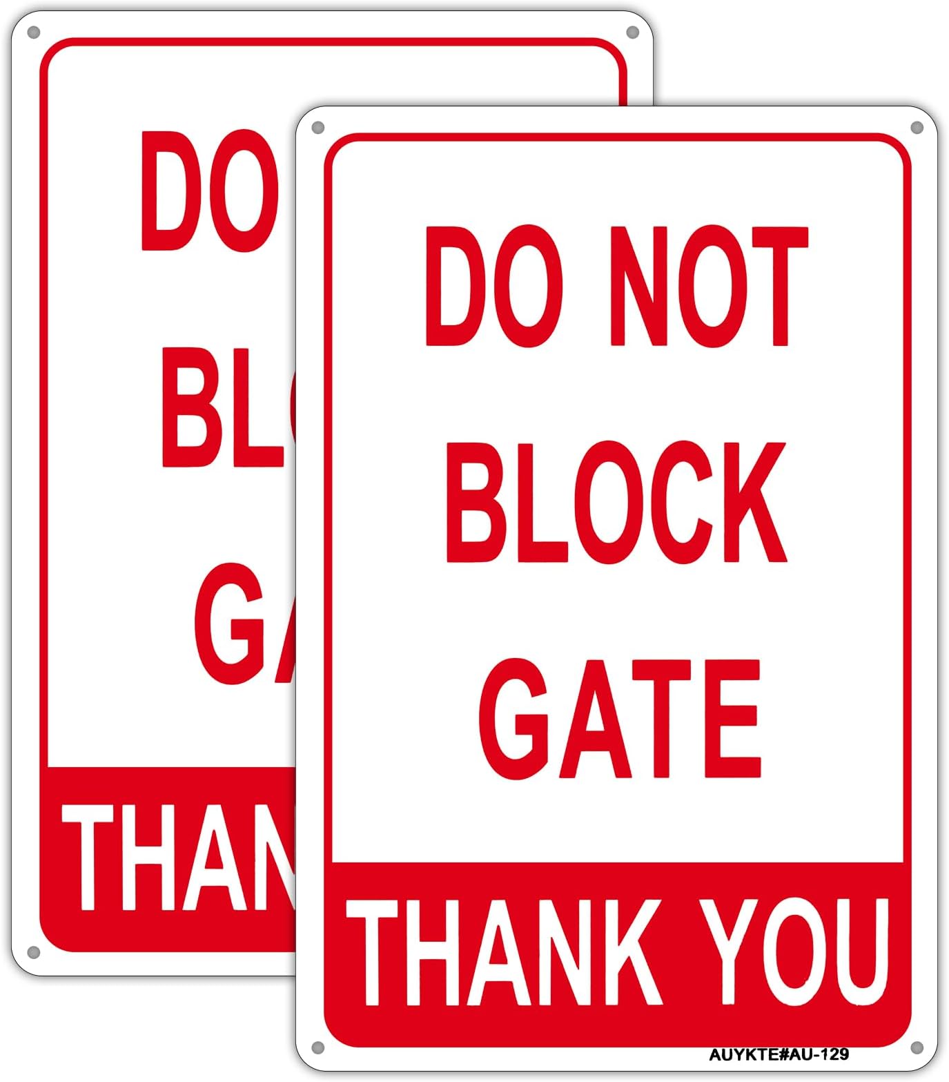 Amazon.com: Please Do Not Block Gate Thank You! Parking Sign Aluminum ...