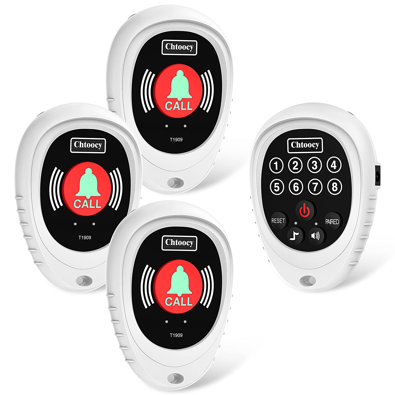 Snapklik.com : Chtoocy Rechargeable Wireless Caregiver Pager Smart Call ...