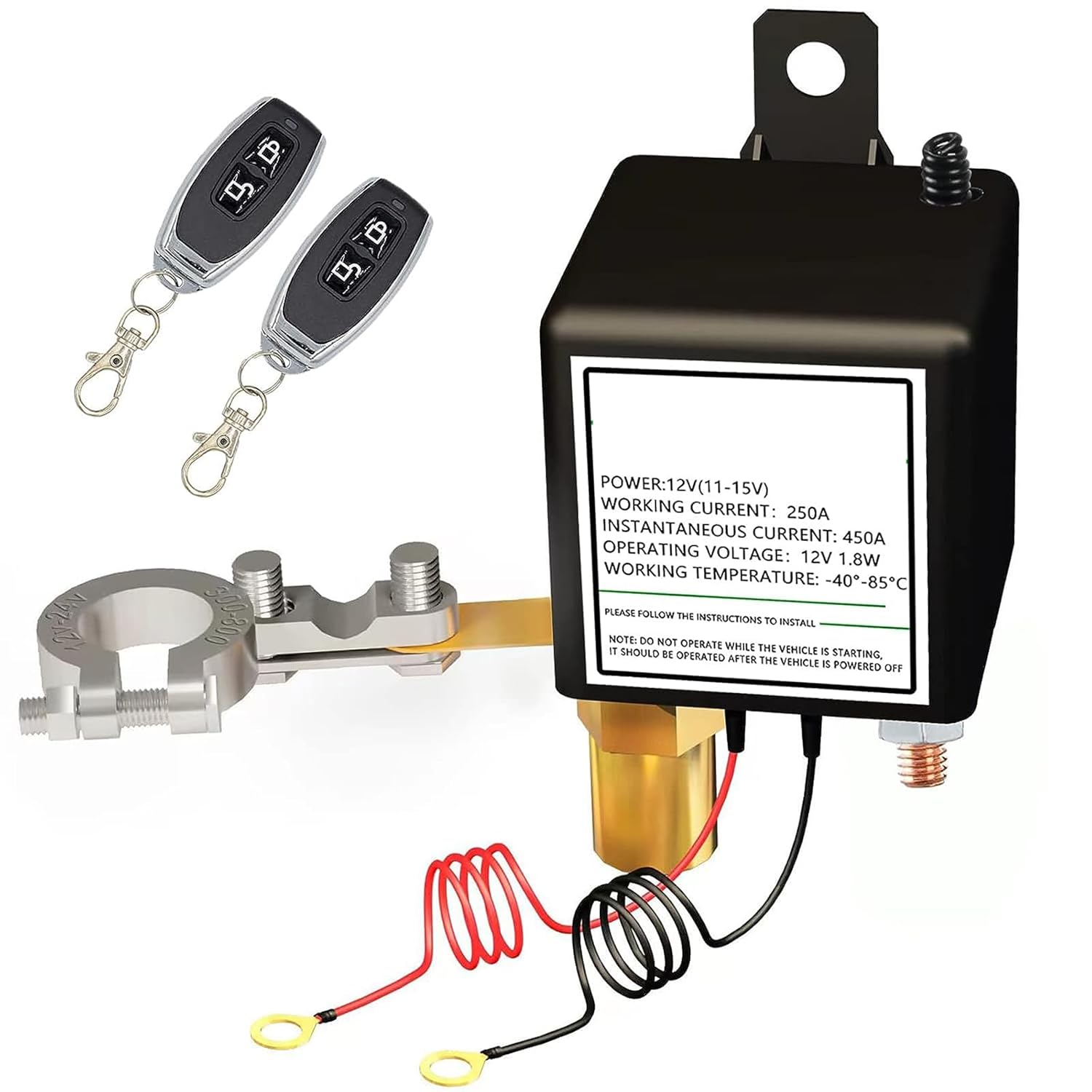 Amazon.com: Car 250A Remote Battery Disconnect Switch 12V Upgraded ...