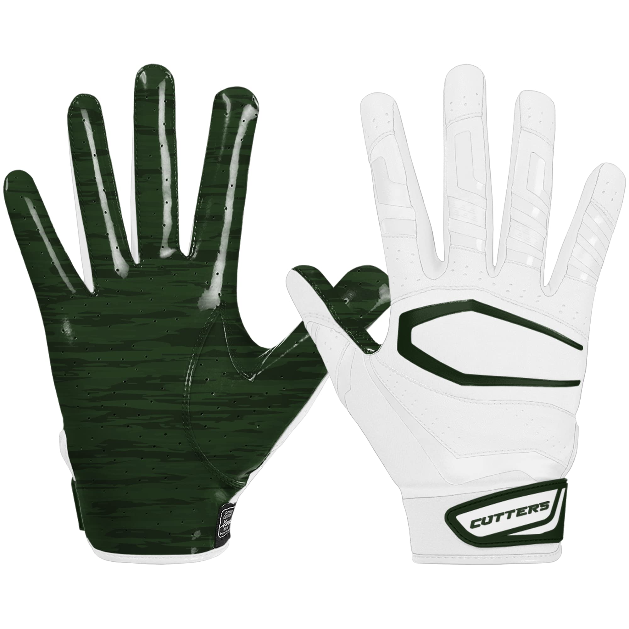 Snapklik.com : Rev Pro 3.0 Receiver Gloves, White/Dark Green PC Camo, Large