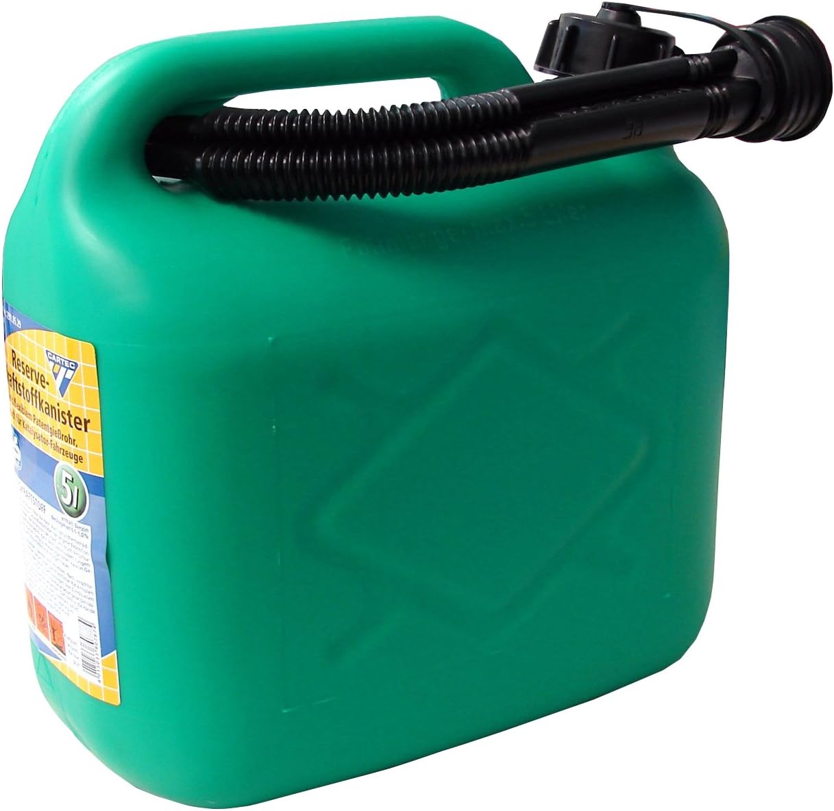 Fuel can 5 liters, PVC green, UN certification : Amazon.co.uk: Automotive