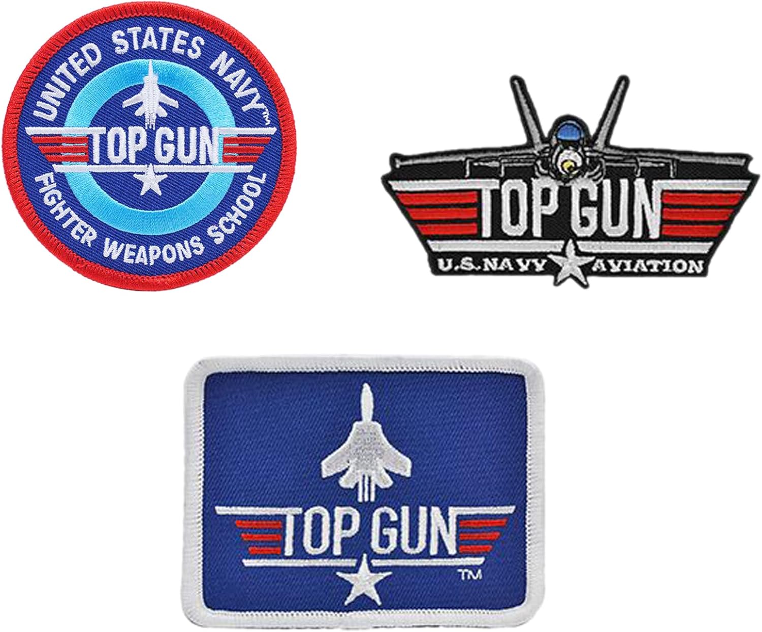 Amazon.com: Iron-On TOP Gun Patches for Jackets, Maverick TOP Gun ...