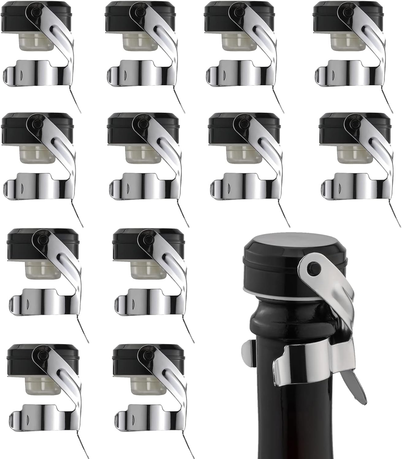 Amazon.com: WOTOR Champagne&Wine Bottle Stoppers Stainless Steel with ...