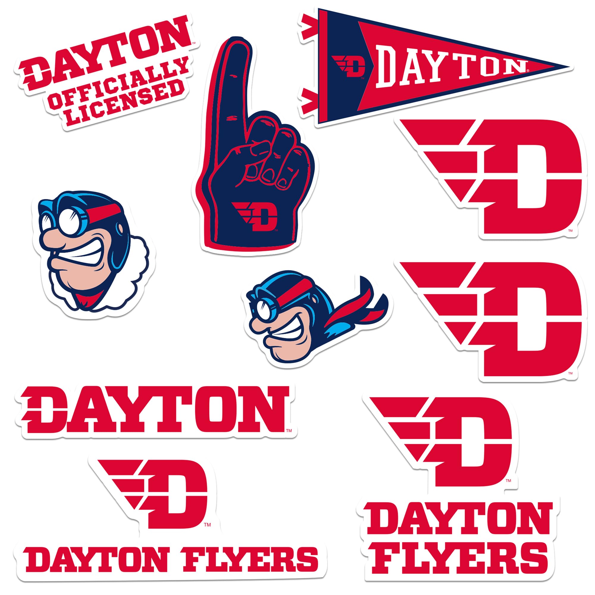Amazon.com: University of Dayton 9ct Vinyl Large Deluxe Stickers ...