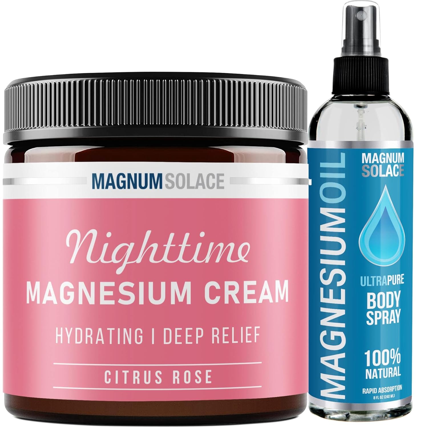 Amazon.com : Nighttime Magnesium Cream and Magnesium Oil - 2 Pack ...