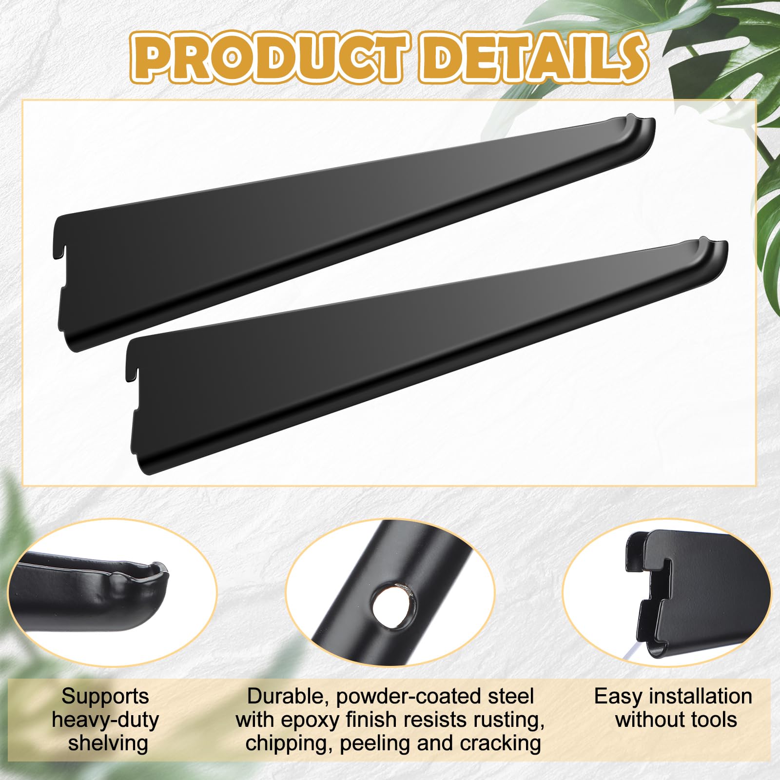 Snapklik.com : Yalikop 10 Pack Adjustable Shelf Brackets For Double ...