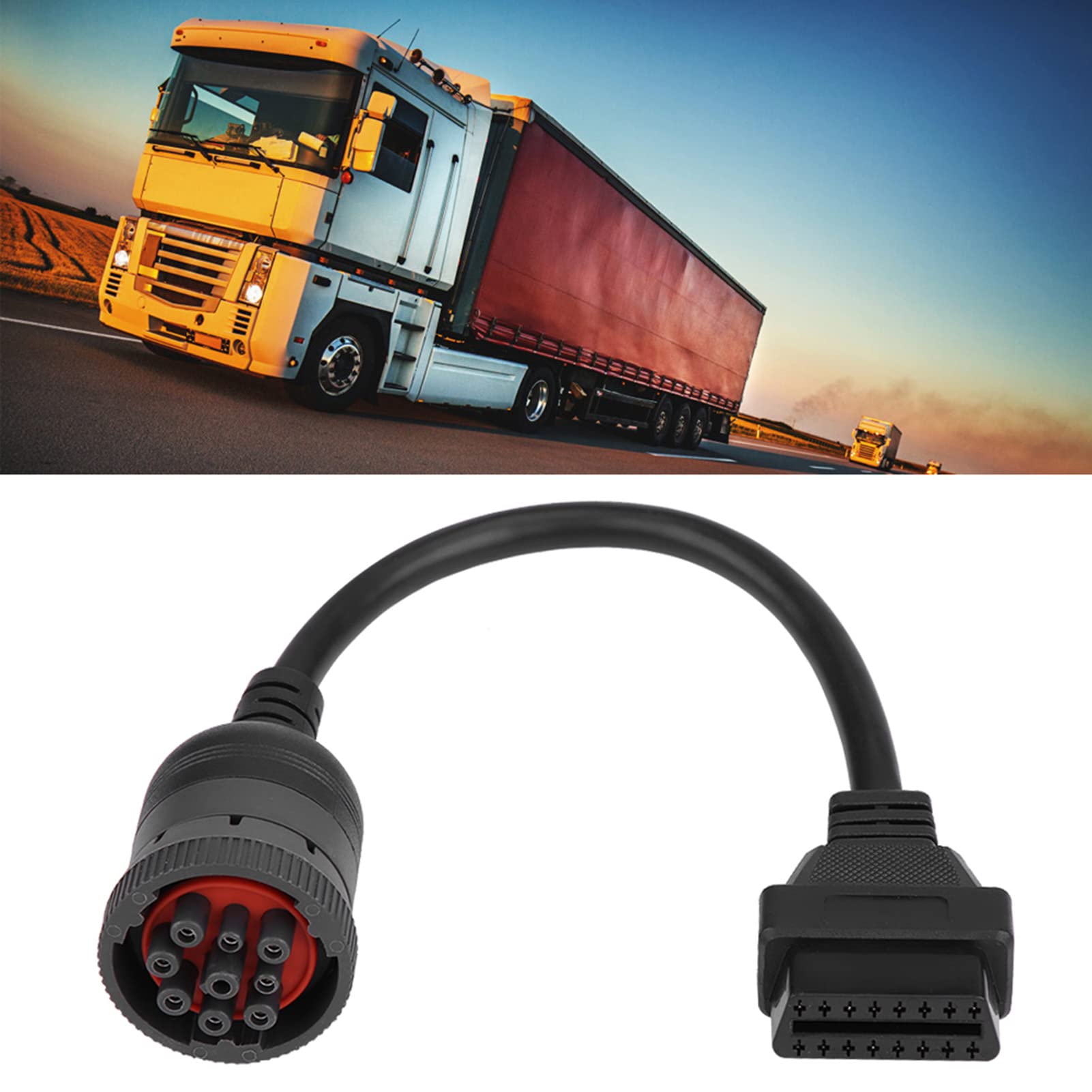Buy AYNEFY Truck Diagnose Interface Female 16 Pin OBD2 9 Pin Adapter ...