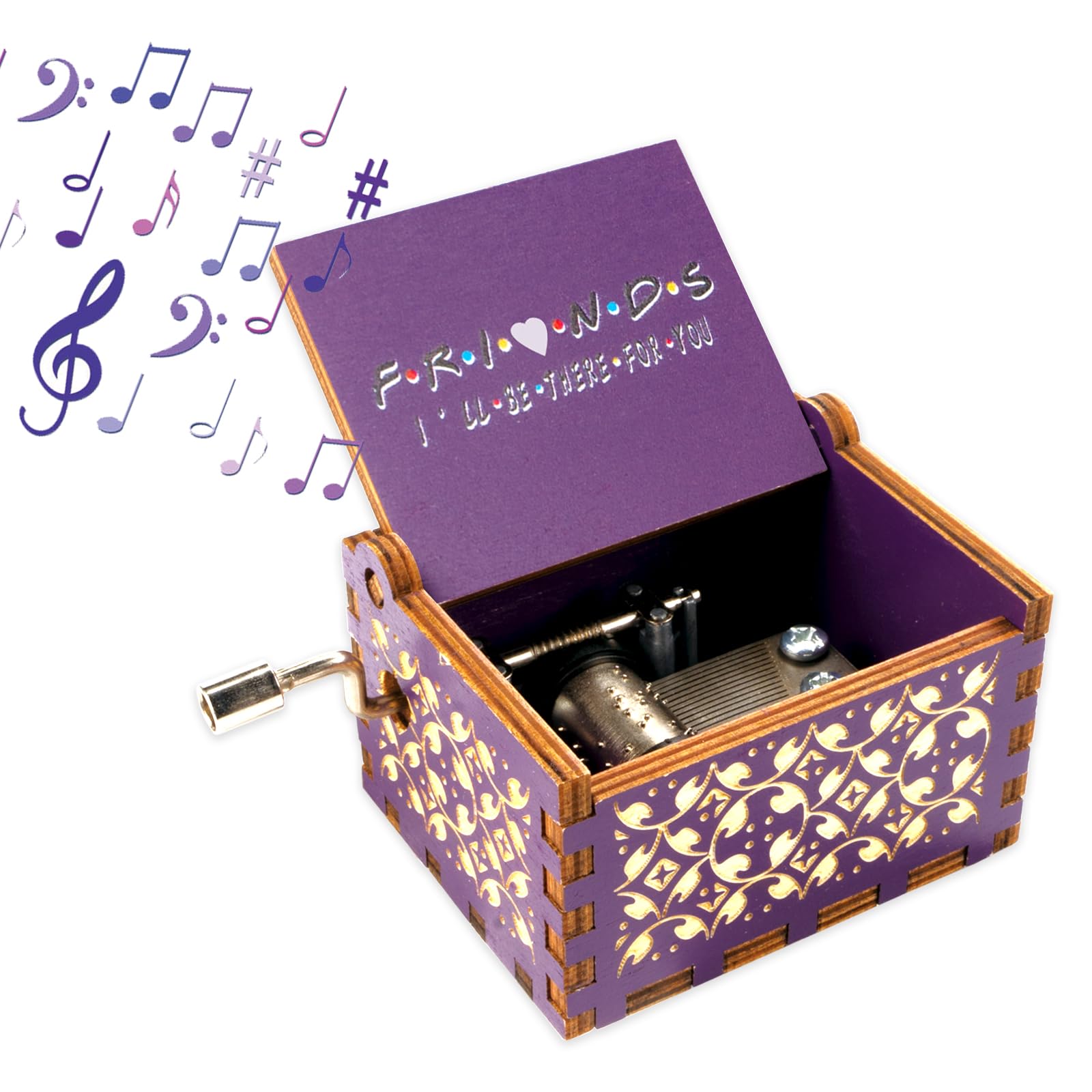 Amazon.com: YGQZYYQ Wooden Engraved Colorful Music Box,TV Show Gifts ...