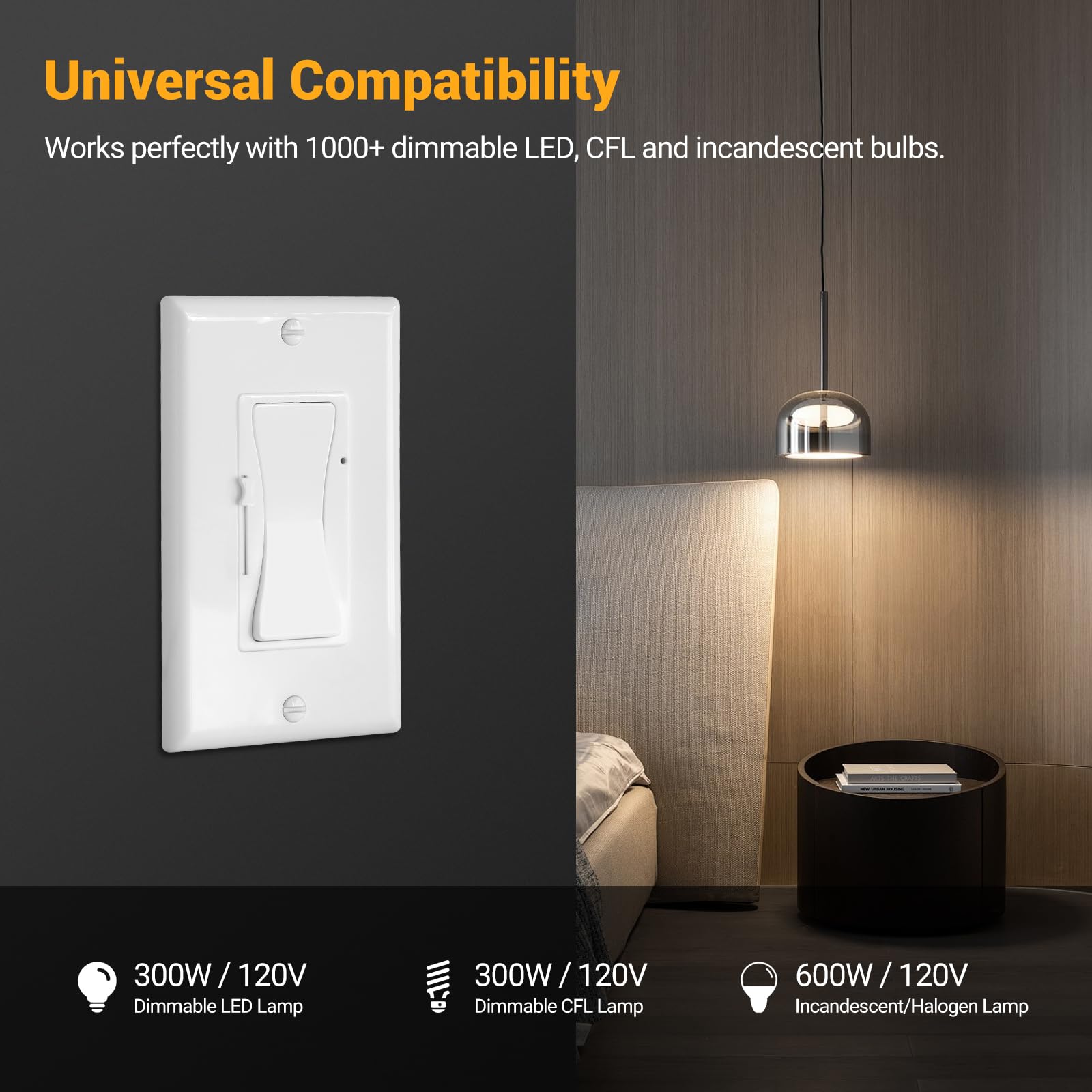 Snapklik.com : Wall Dimmer Switch For Dimmable LED Light,CFL ...