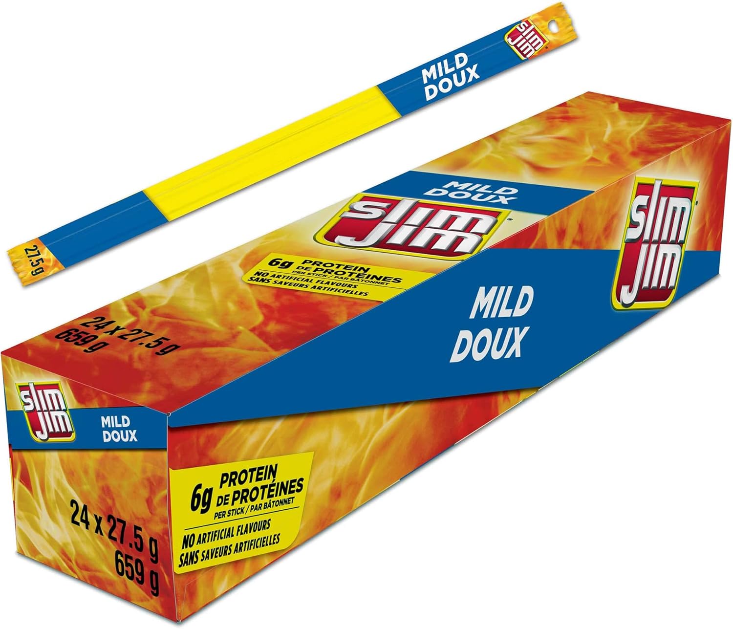 Slim Jim Giant Pantry Pack - Mild (659g (24 x 27.5g), 1 Count) : Amazon ...
