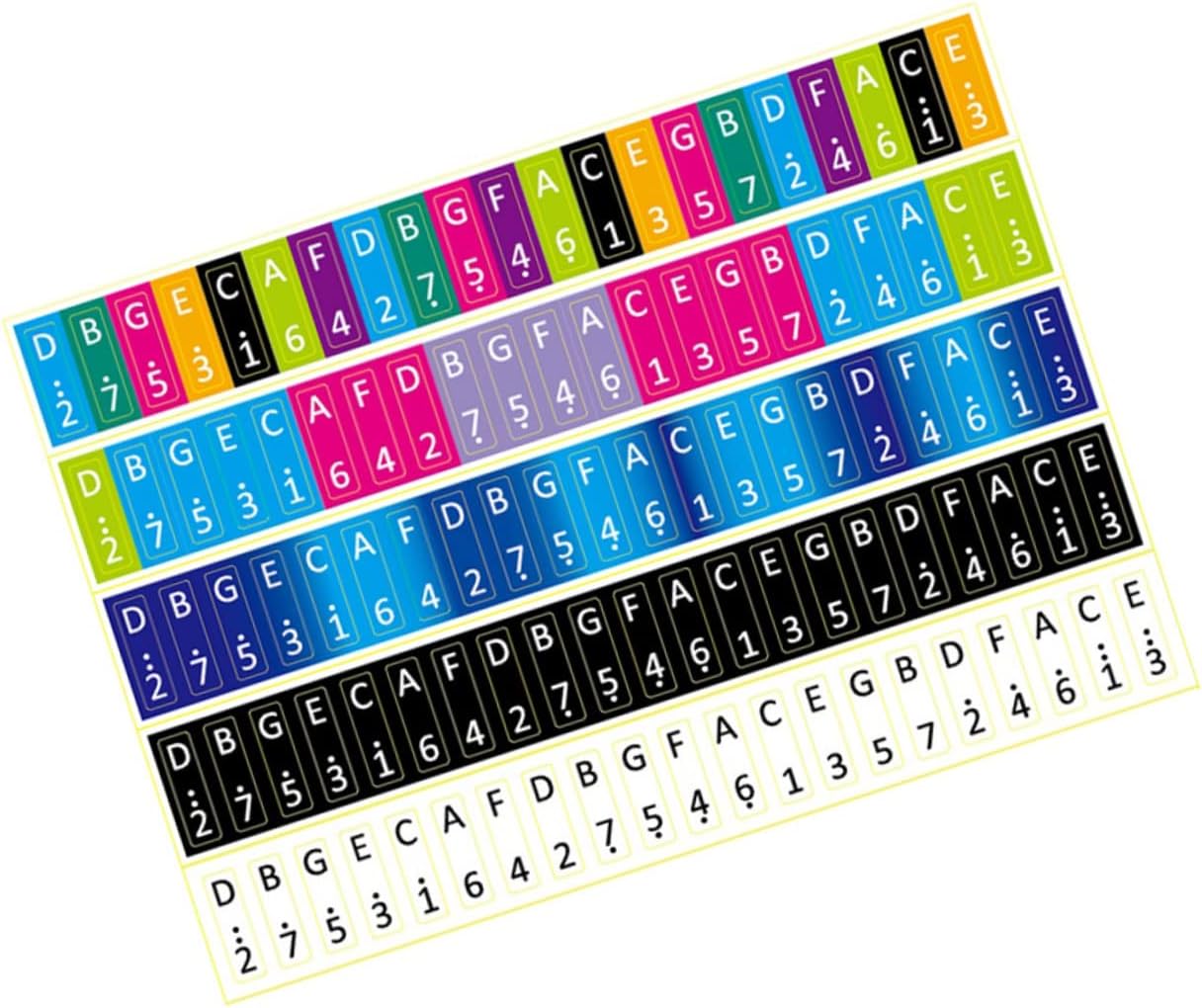 Amazon.com - Milisten 5pcs Key Scale Kid Thumb Piano Note Stickers ...