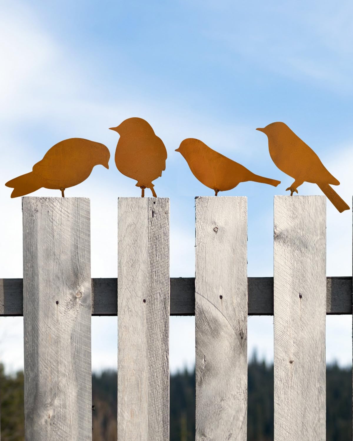 Amazon.com: OULYDEKO Raven Decor,Metal Birds Black Bird Crow Statue ...