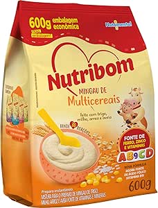 Nutribom Mingau de Multicereais 600g - Feito Com Trigo, Milho, Arroz e ...