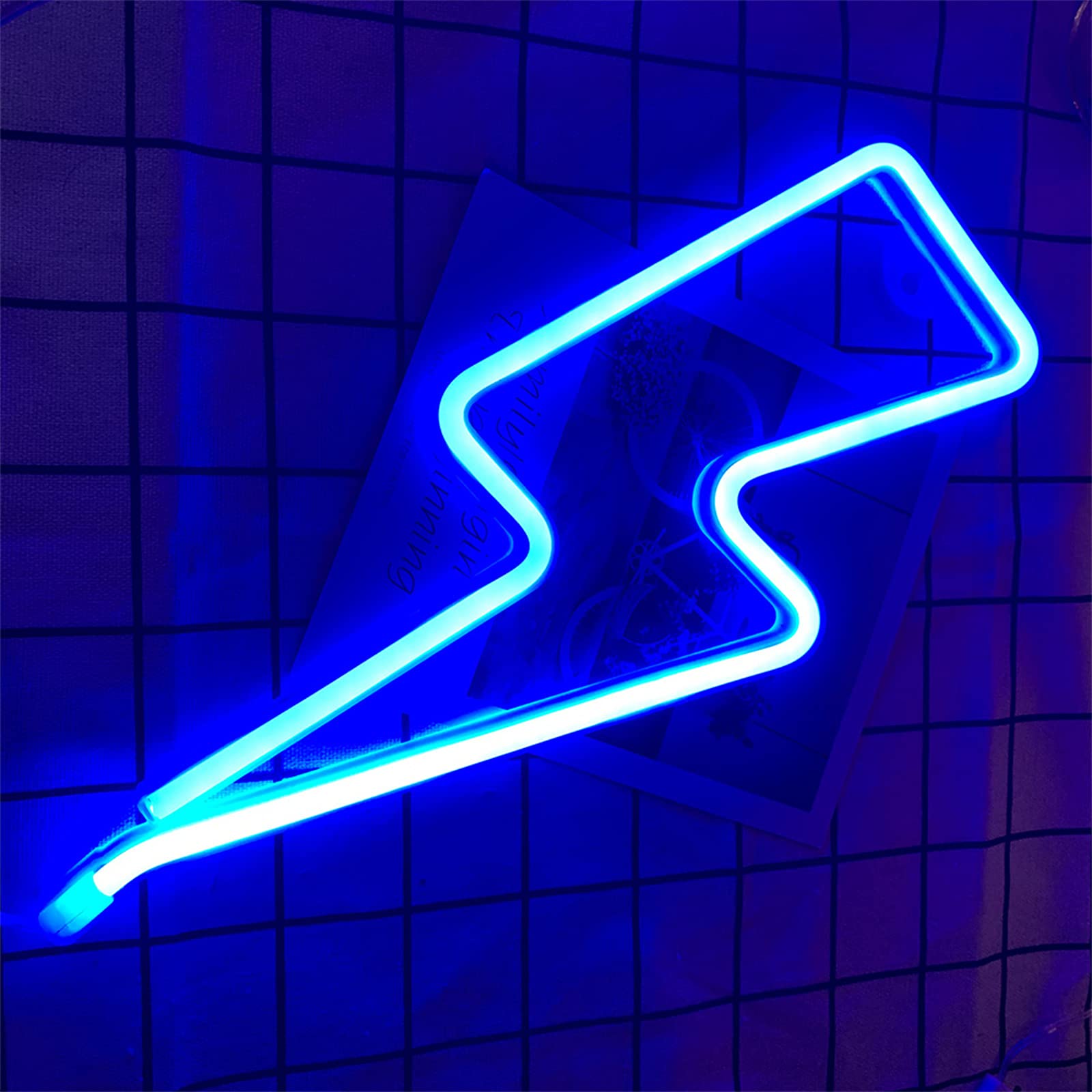 Neon Blue Lightning