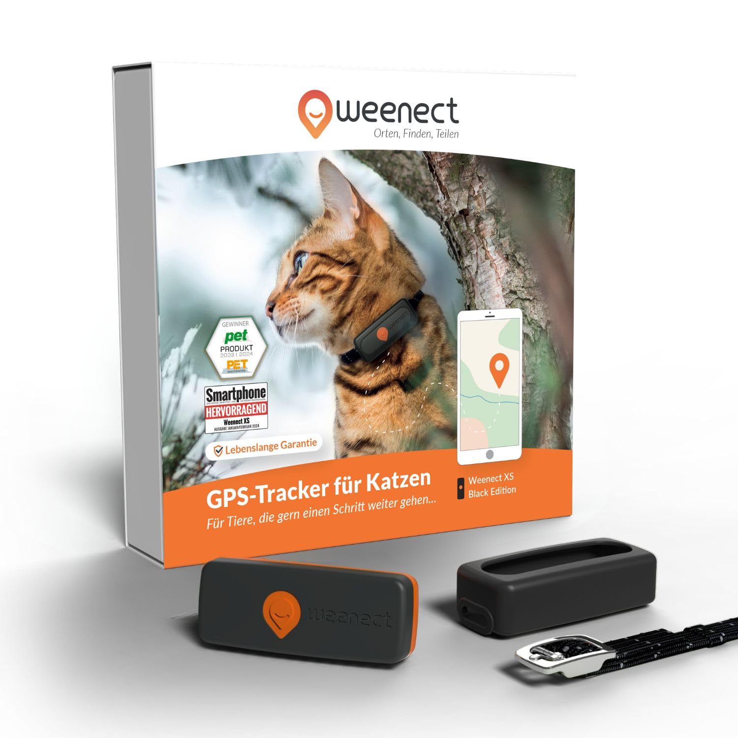 Weenect XS for Cats - Mini GPS Tracker for Cats | Real Time GPS ...