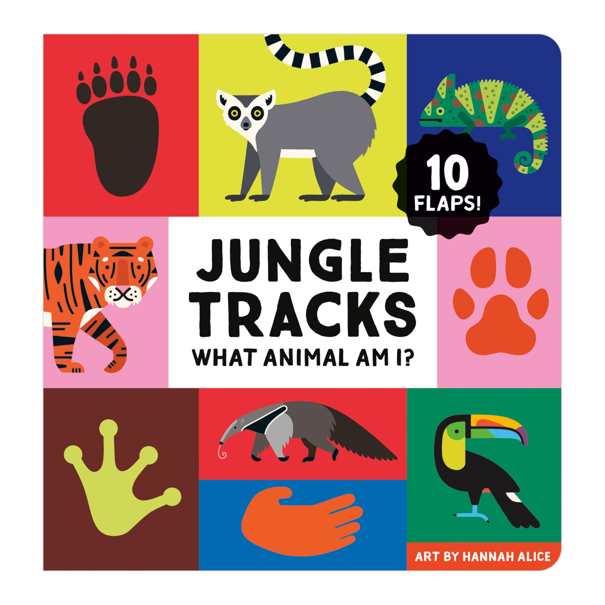Jungle Tracks – Lift the Flap Interactive Jungle Animal Board Book for ...