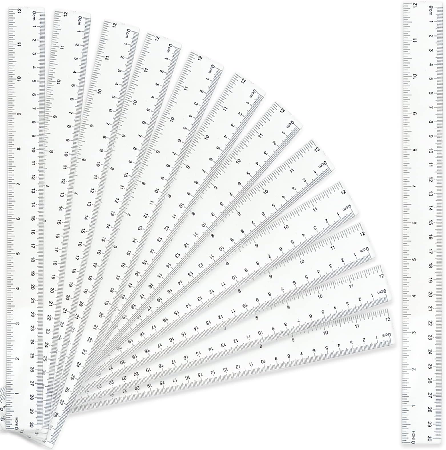 Helix 30cm 300 mm Metric Ruler White (Box of 100) : Amazon.co.uk ...