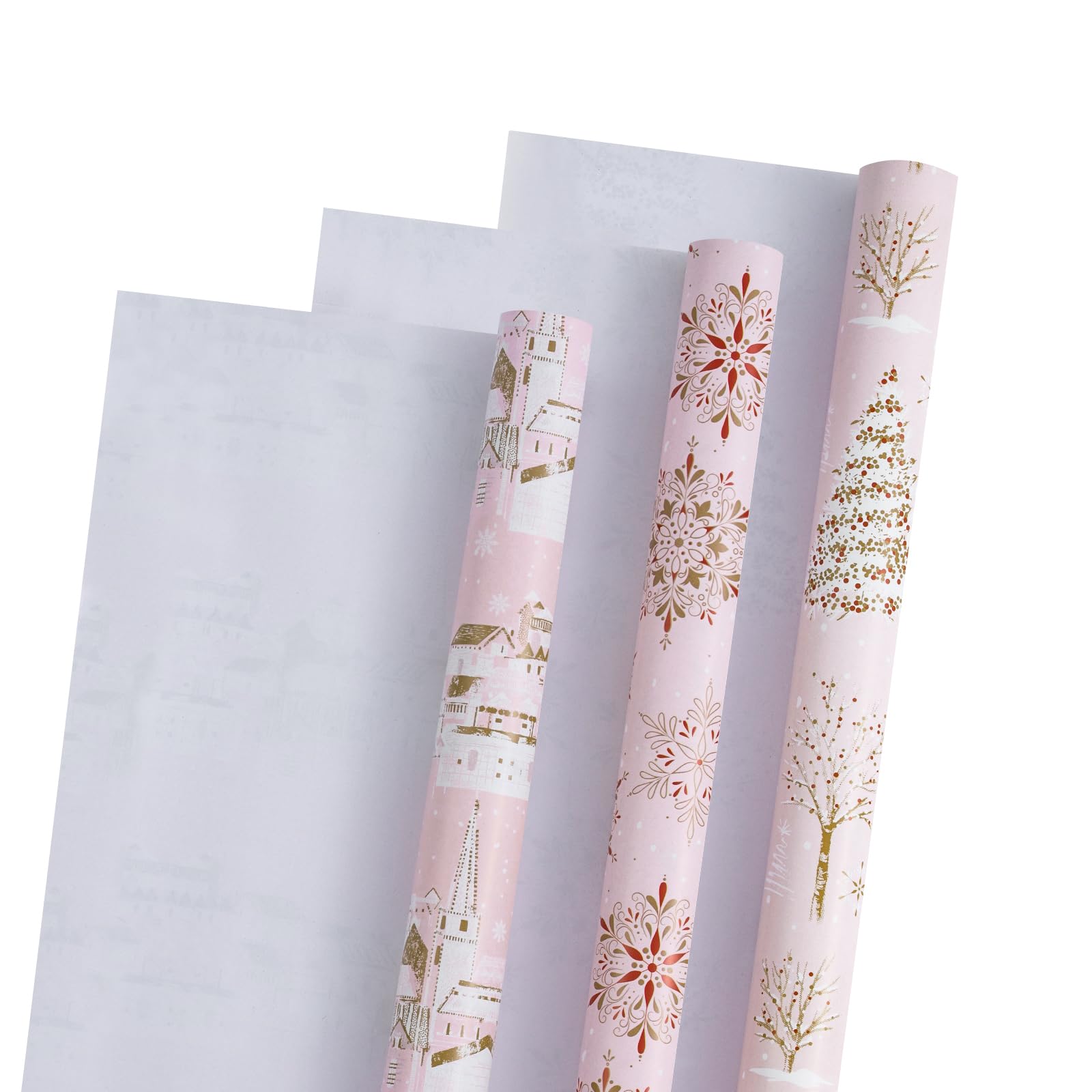 Snapklik.com : LeZakaa Christmas Wrapping Paper Roll - Mini Roll - 3 ...