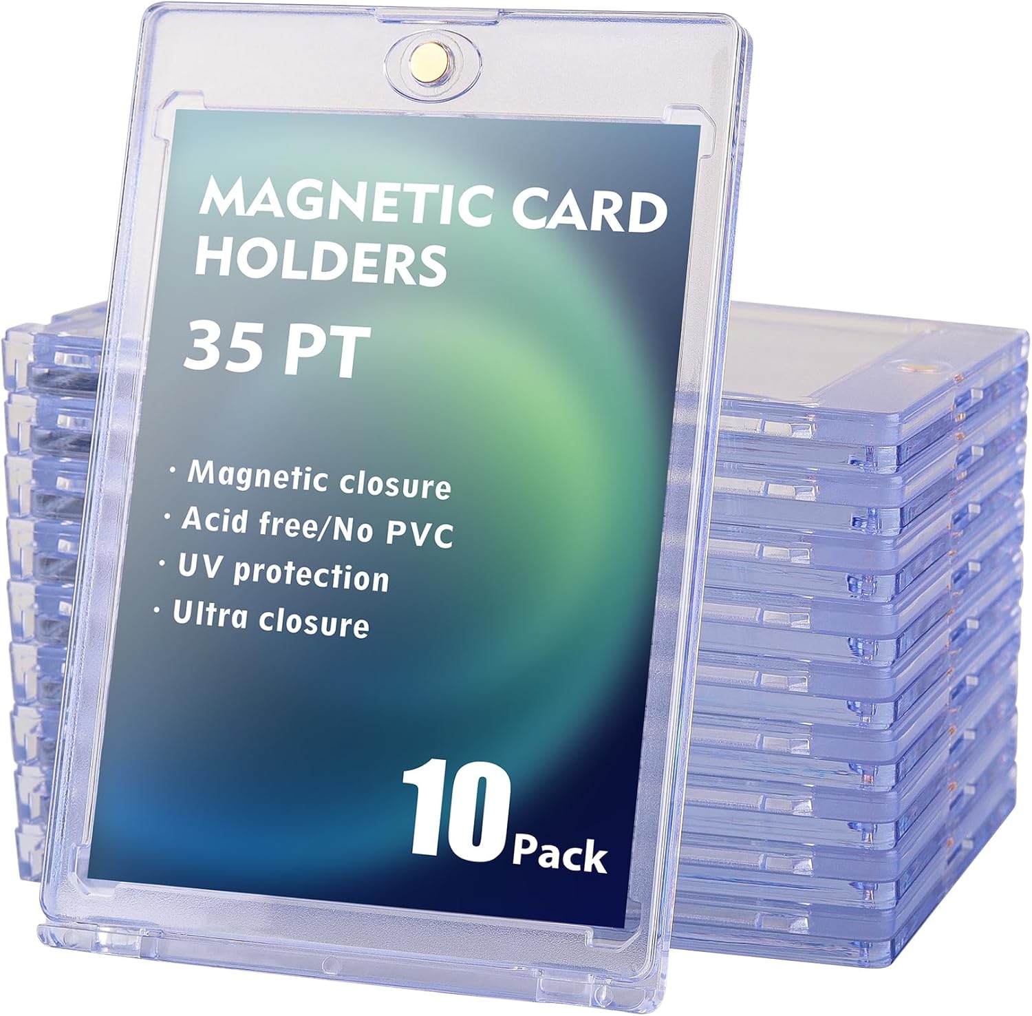 Amazon.com: Realth 30ct Baseball Card Holder, 35pt One Touch Hard ...