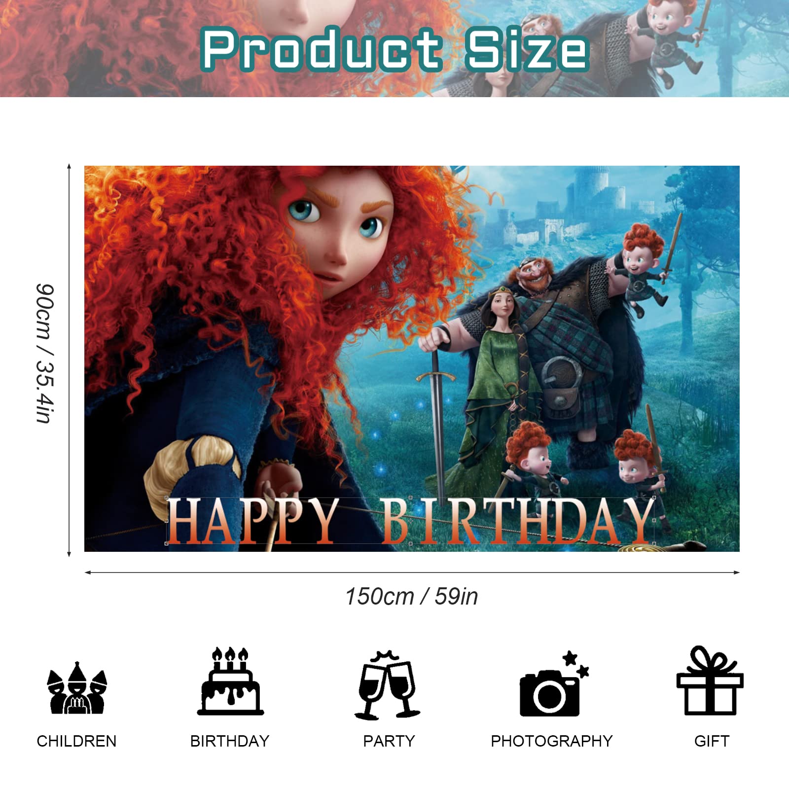 Disney Brave Birthday Banner