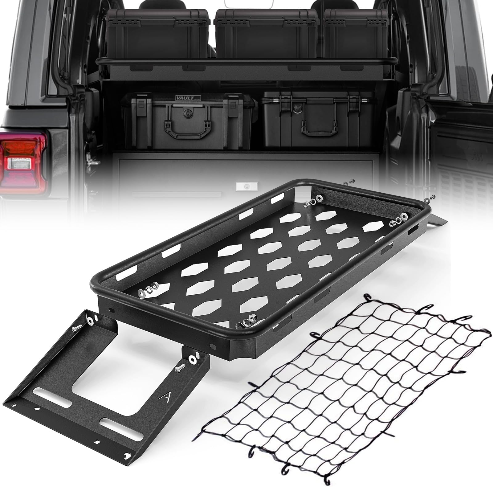 Amazon.com: TROPOW Heavy Duty Rear Cargo Basket Rack for 2007-2024 ...