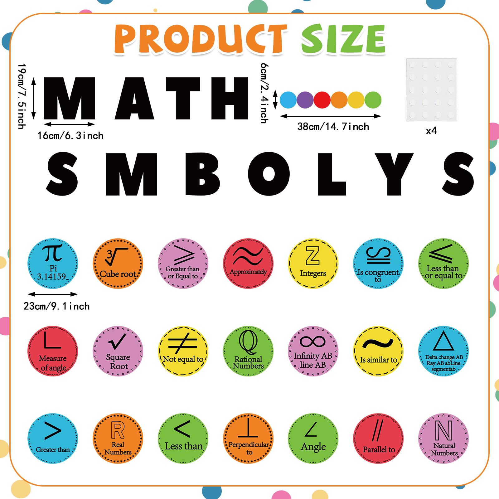 School Wall Decor 50-Piece Math Bulletin Board Set - Math Symbols ...