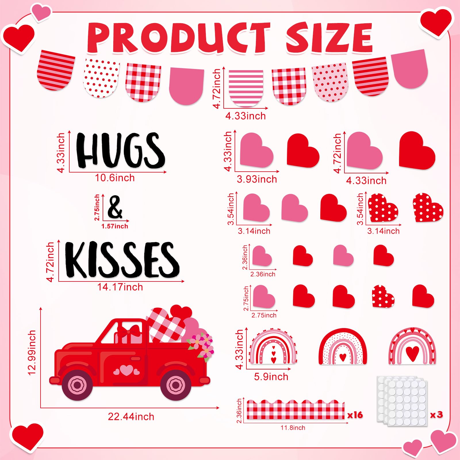 Snapklik.com : Valentines Day Truck Bulletin Board Decorations ...