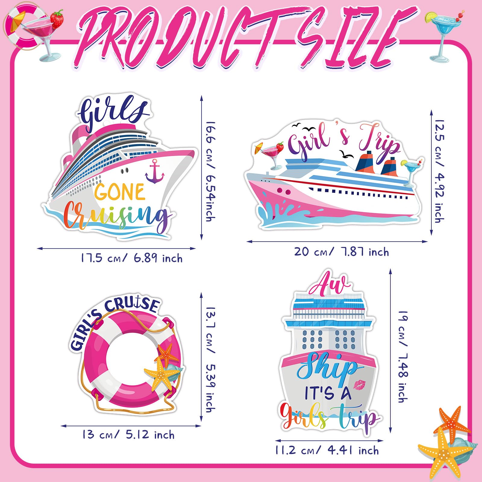 Snapklik.com : Kanayu 12 Pieces Cruise Door Magnets Decorations, Sea ...
