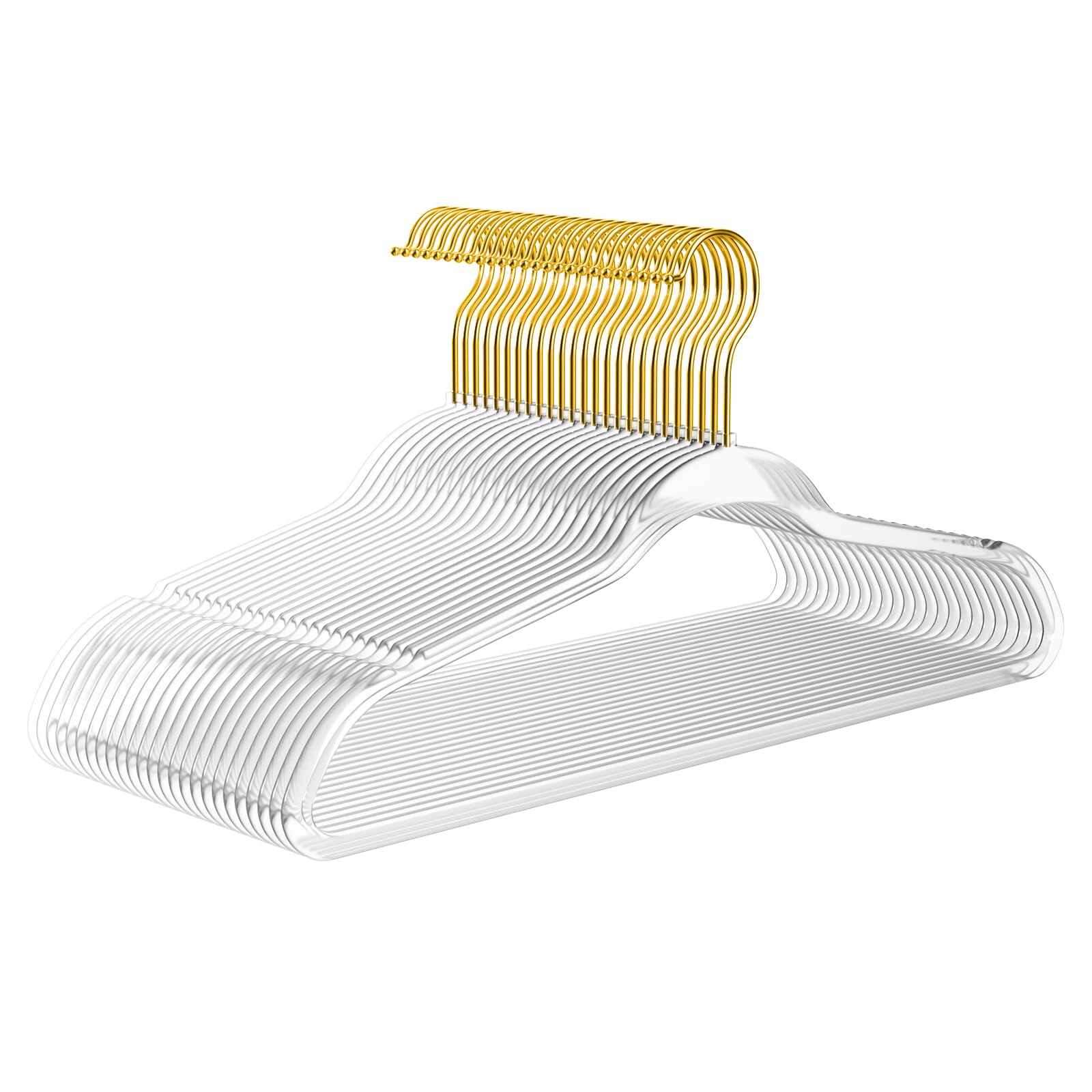 Amazon.com: Premium Clear Invisible Acrylic Hangers,Crystal Plastic ...