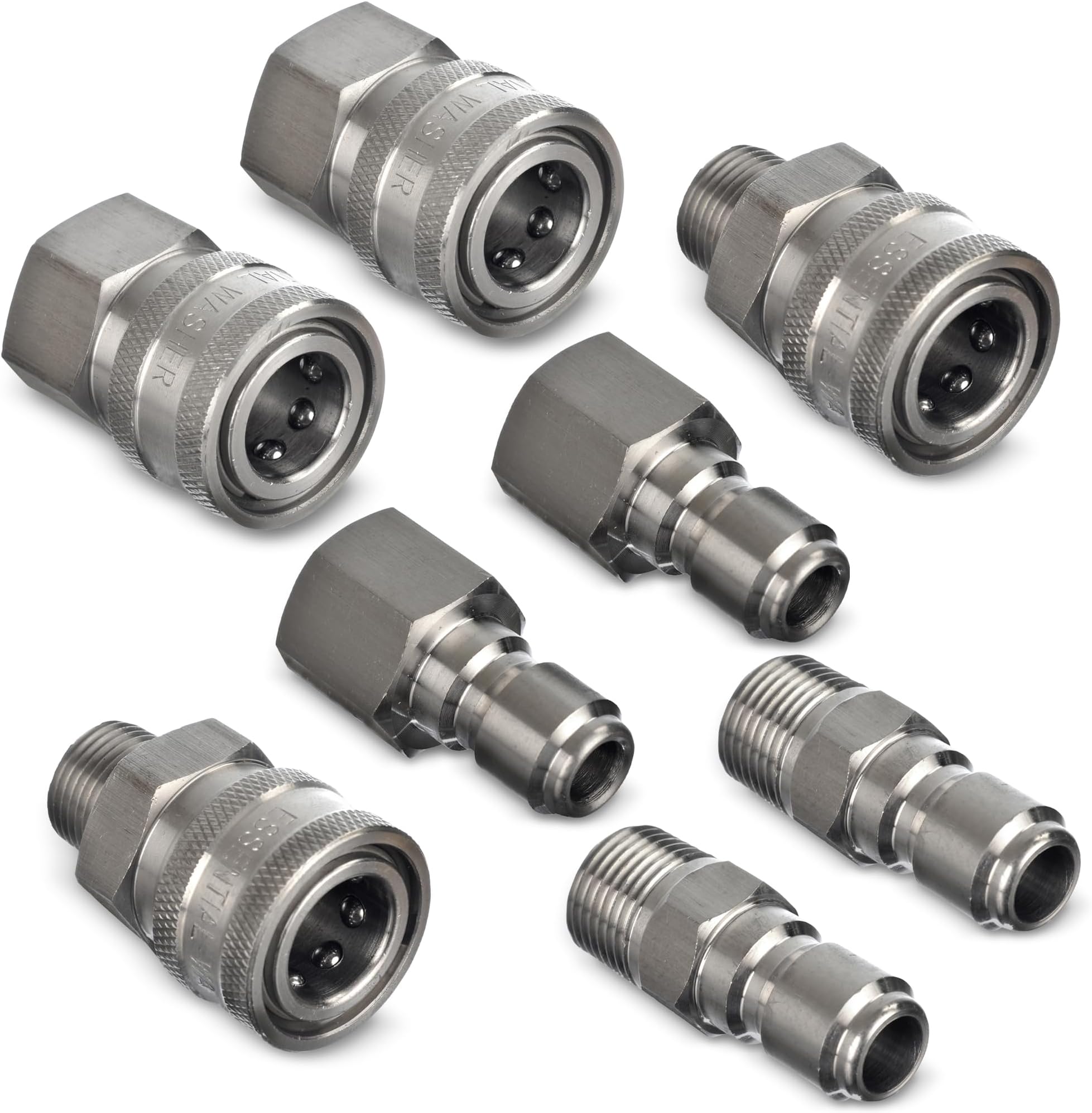Amazon.com: ESSENTIAL WASHER 3/8 Quick Connect Fittings | Stainless ...