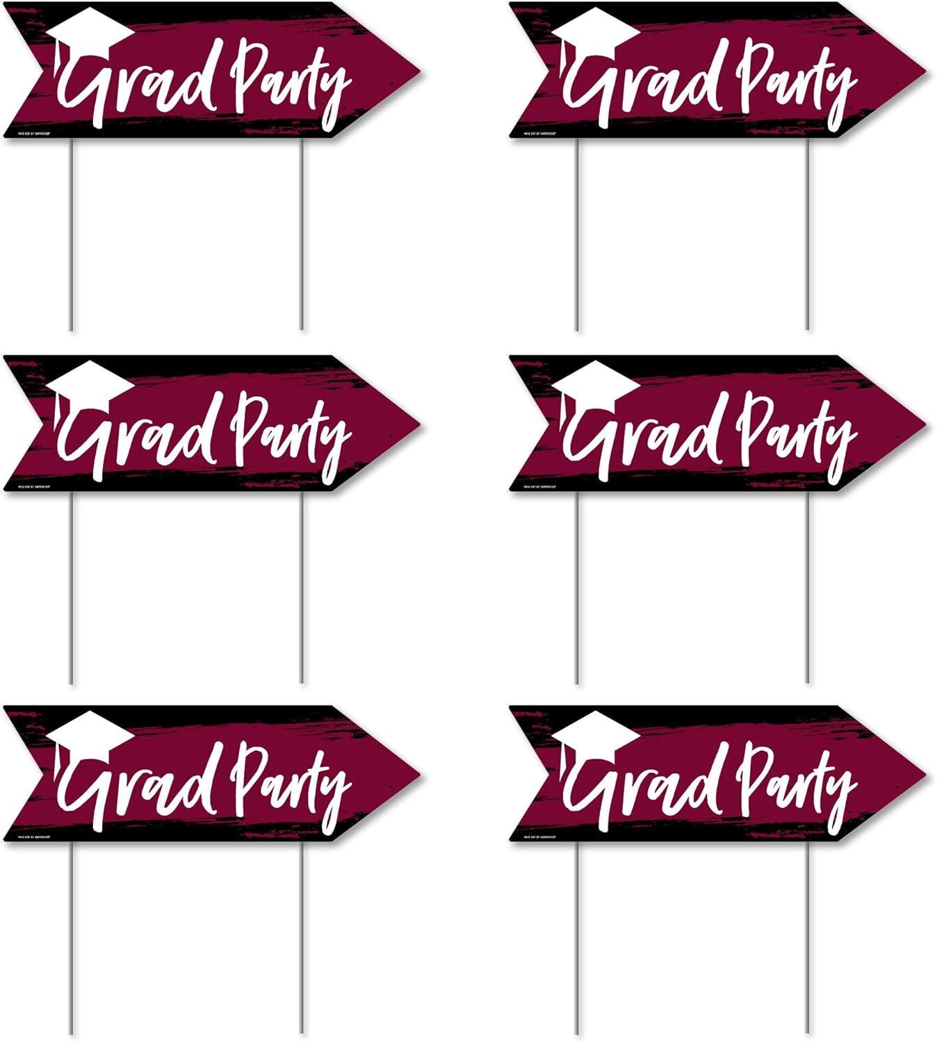 Amazon.com : Big Dot of Happiness Arrow Maroon Graduation Party ...