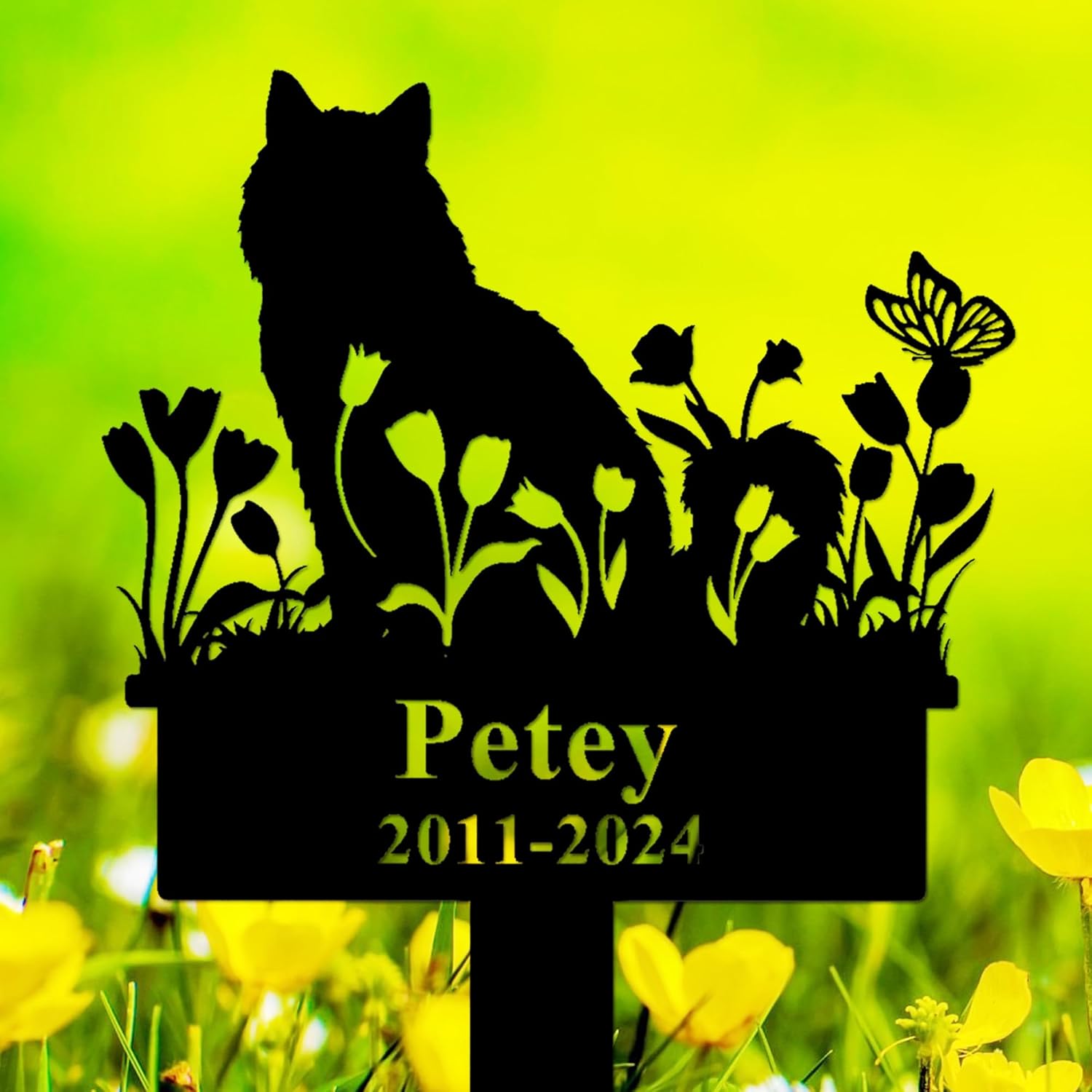 Amazon.com: Gerryed Personalized Cat Grave Marker Outdoor, Custom Cat ...