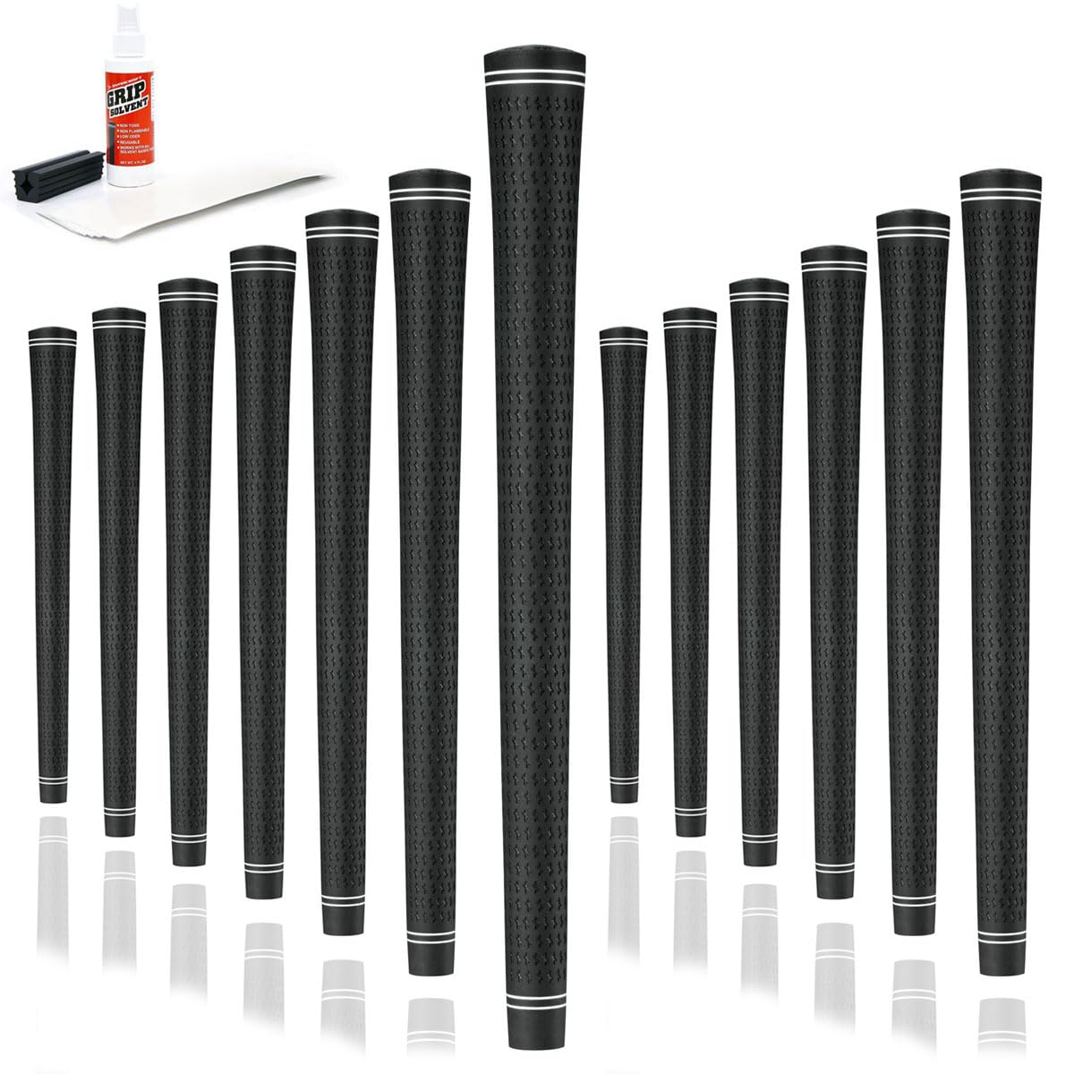 Snapklik.com : Karma Revolution 360 Black Standard Golf Grip Kit