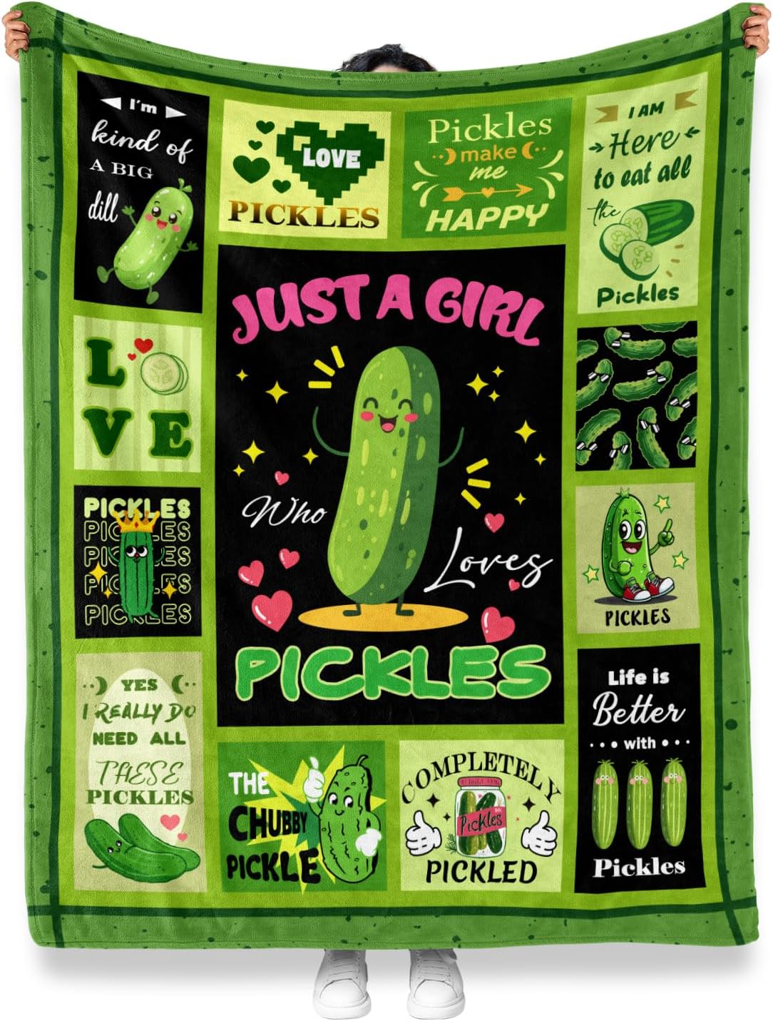 Amazon.com: Huglanket Pickle Gifts, I'm Kind of A Big Dill, Cozy Super ...