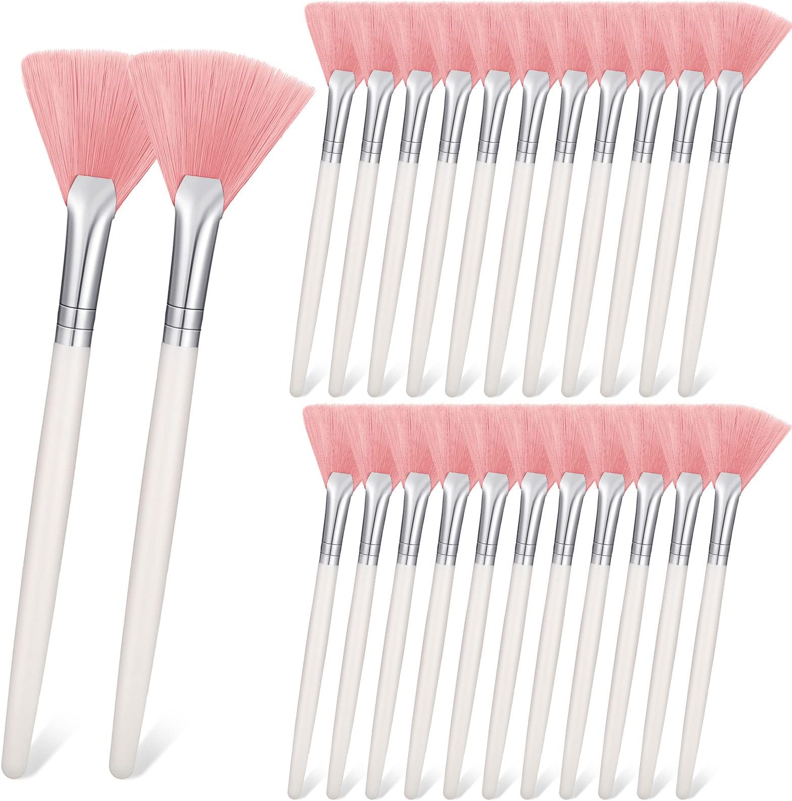Amazon.com: 15PCS Facial Brushes Fan Mask Brushes, Soft Facial ...