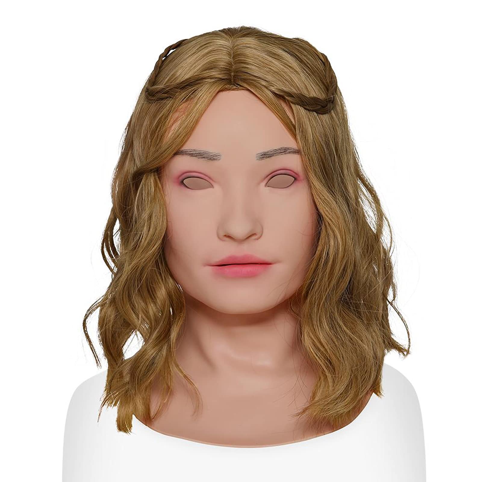 Buy Transgender Soft Silicone Head , Realistic Female Full Head Face ...