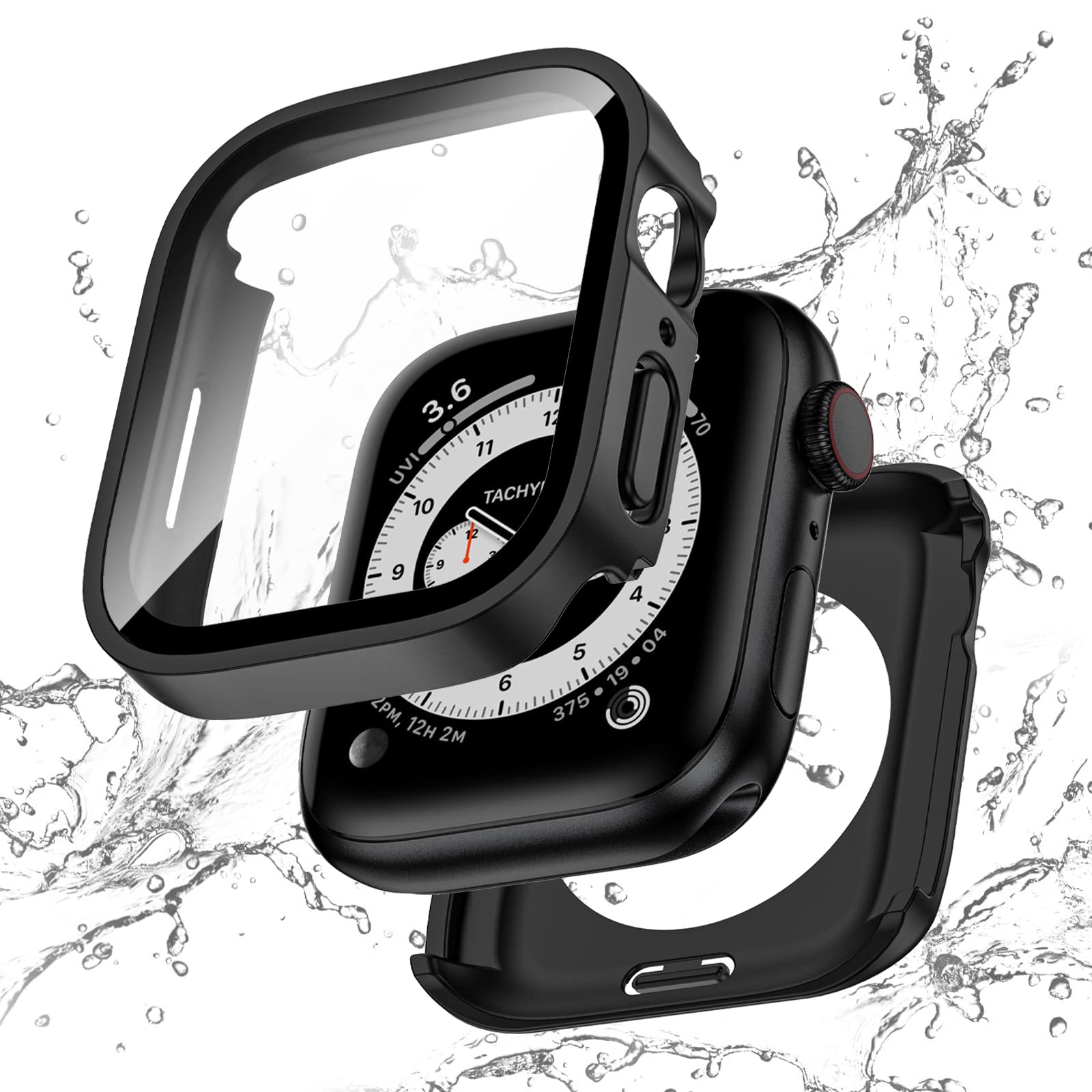 GEITOO 2 in 1 Waterproof Case for Apple Watch Series 6 5 4 SE 44mm ...