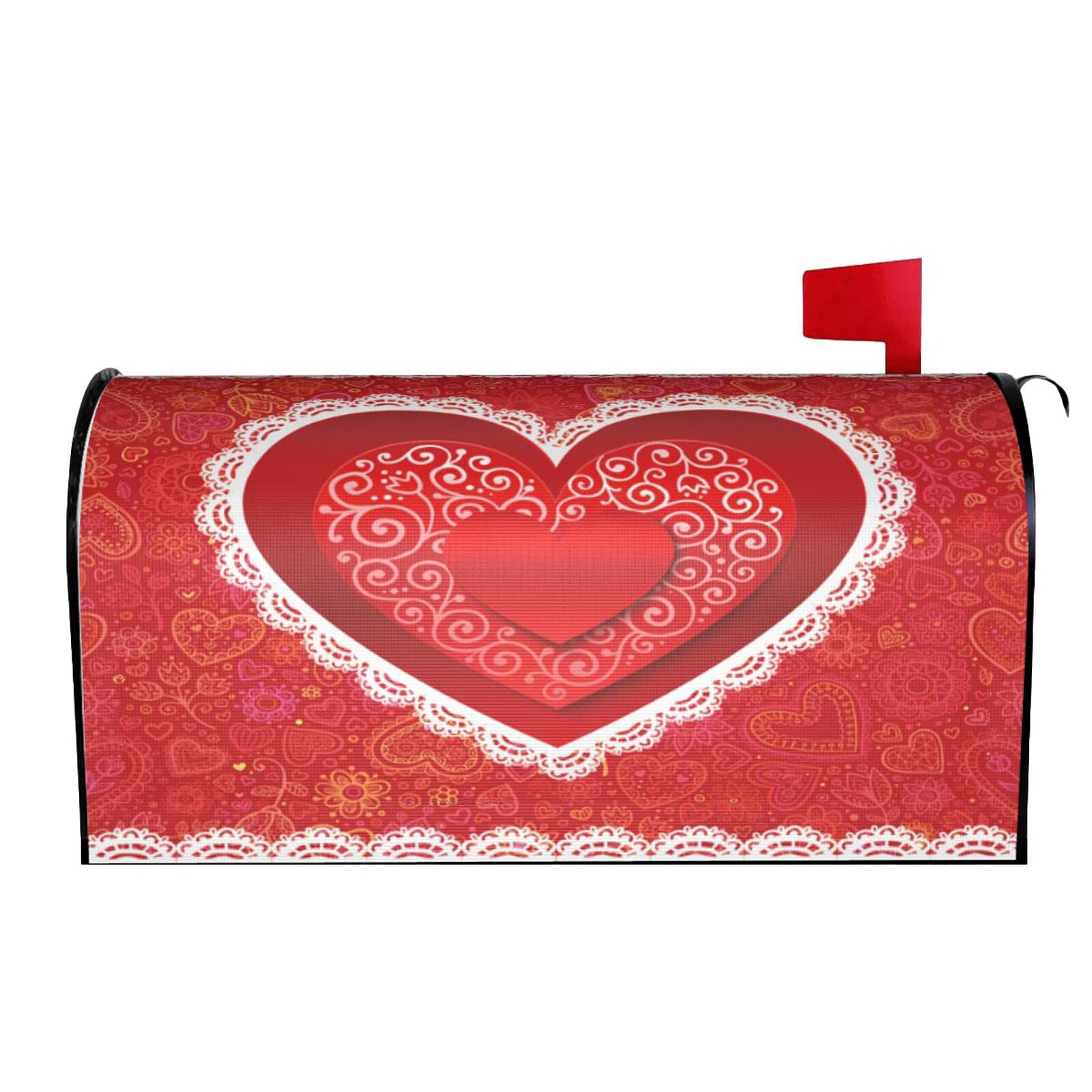 Amazon.com: Valentines Day Mailbox Covers Magnetic Sweet Red Heart ...