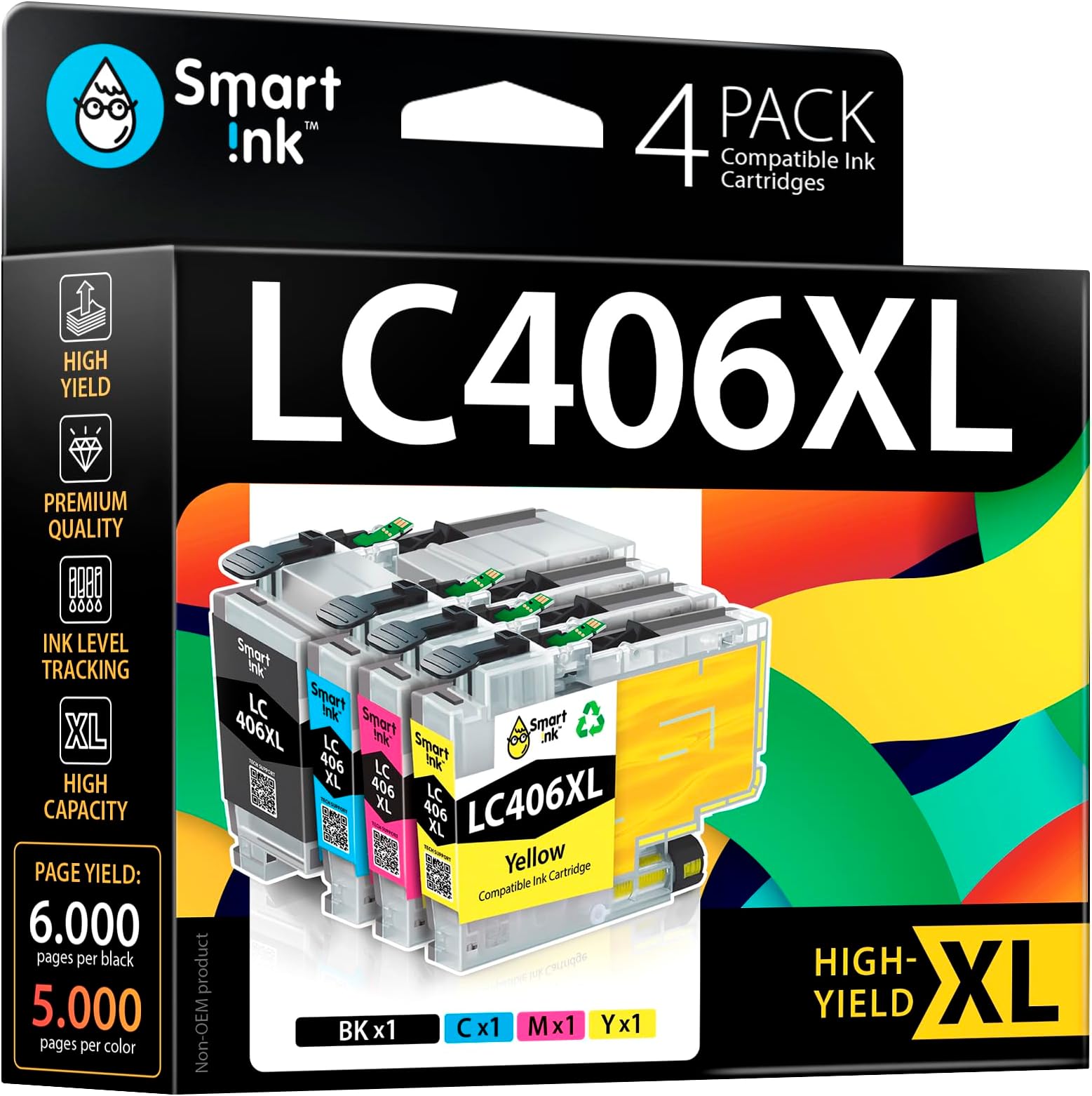 Amazon.com: LC406 Ink Cartridges Compatible for Brother LC406XL LC406 ...