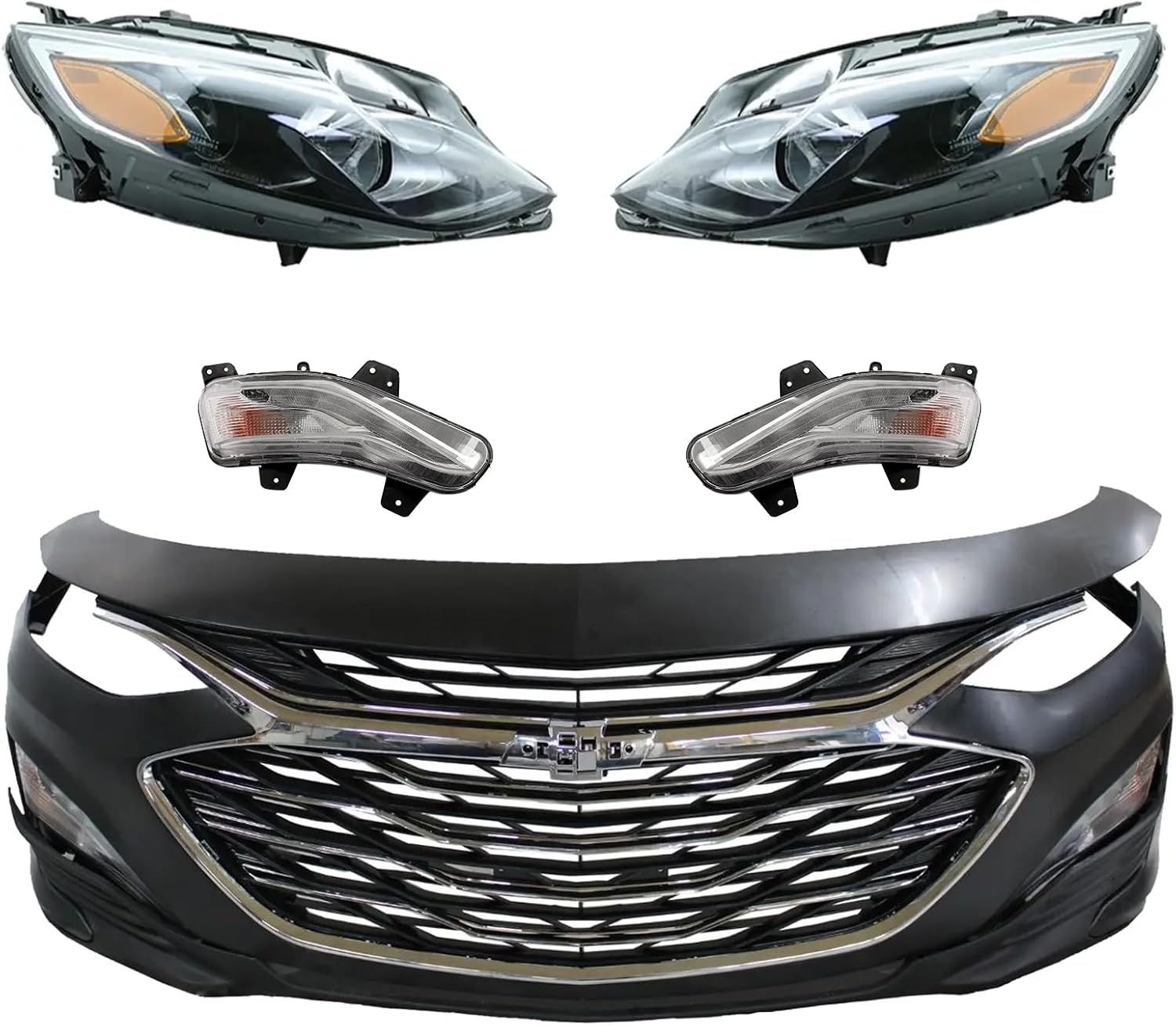 Amazon.com: PENSUN Front Bumper Cover w/Grill Grille Fit for Chevy ...