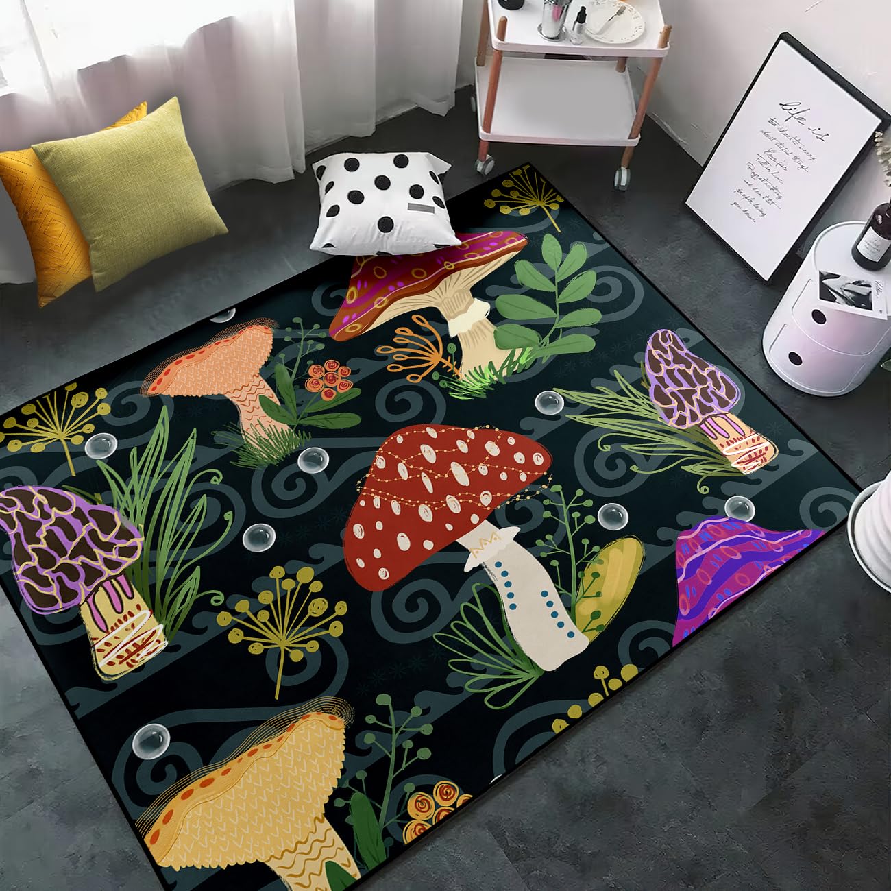 Amazon.com: Lovely Mushroom Area Rug for Girls Ultra Soft Cartoon ...
