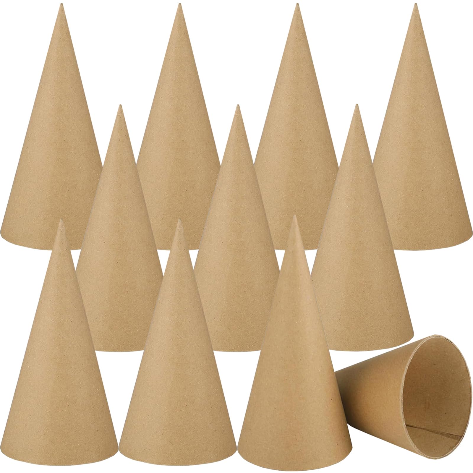 Snapklik.com : 12 Pcs Thickened Paper Mache Cones